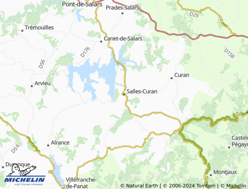Carte MICHELIN Salles-Curan - ViaMichelin