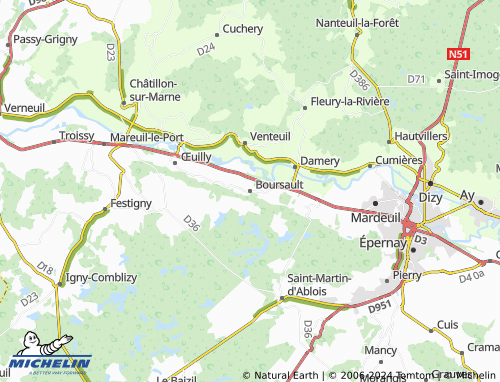 Mapa MICHELIN Boursault - ViaMichelin