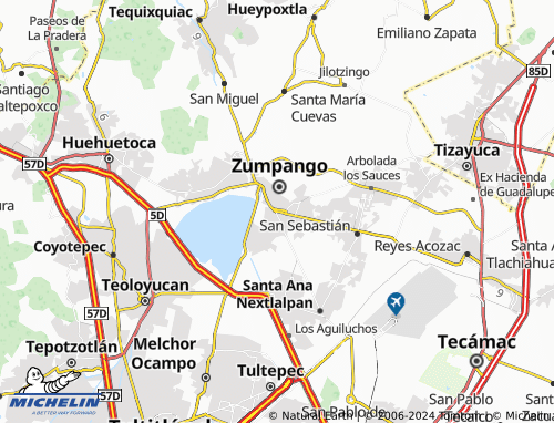 Mapa MICHELIN Zumpango de Ocampo - ViaMichelin
