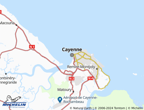 Carte MICHELIN Cayenne - ViaMichelin