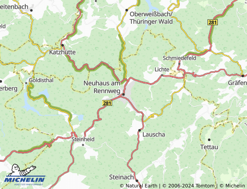 MICHELIN-Landkarte Neuhaus am Rennweg - ViaMichelin