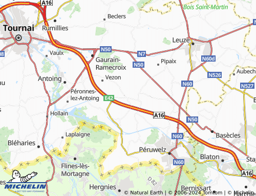 Carte MICHELIN Wasmes-Audemez-Briffœil - ViaMichelin