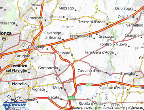 Mappa MICHELIN Gessate - ViaMichelin
