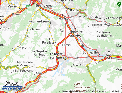 Carte MICHELIN Cornier - ViaMichelin
