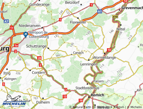 Carte MICHELIN Canach - ViaMichelin