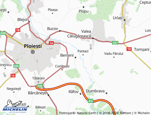 MICHELIN Berceni map - ViaMichelin