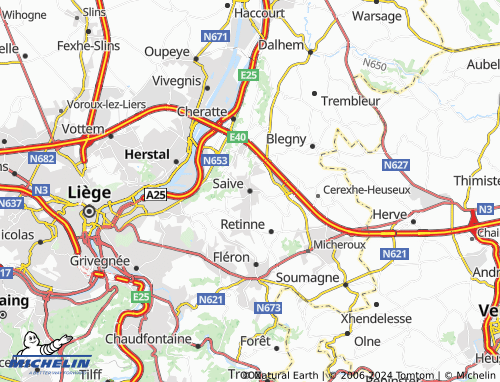 Carte MICHELIN Saive - ViaMichelin