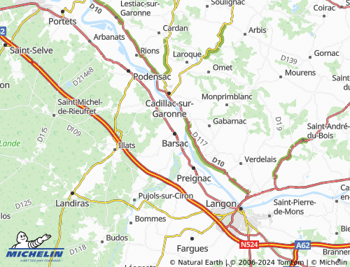 Carte MICHELIN Barsac - ViaMichelin