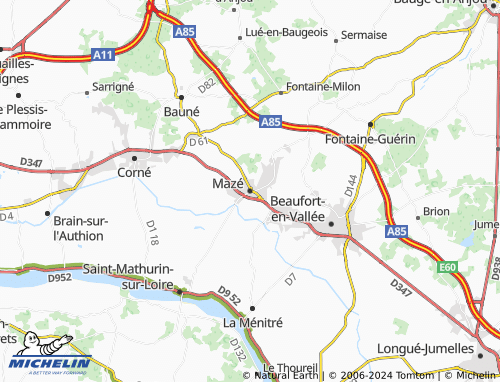 Mappa MICHELIN Mazé-Milon - ViaMichelin