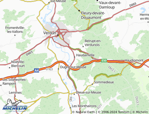 Carte MICHELIN Haudainville - ViaMichelin