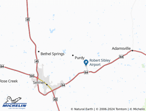 Mapa MICHELIN Purdy - ViaMichelin