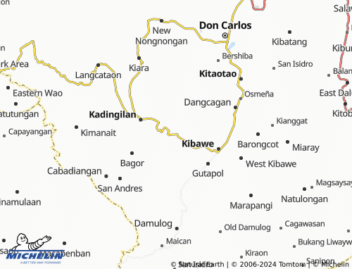 MICHELIN Malinao map - ViaMichelin
