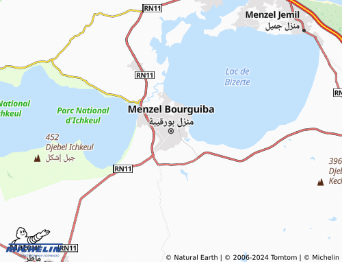 Carte MICHELIN Menzel Bourguiba - ViaMichelin