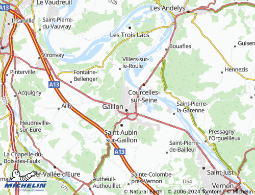 Carte MICHELIN Aubevoye - ViaMichelin