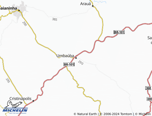 MICHELIN Umbaúba map - ViaMichelin