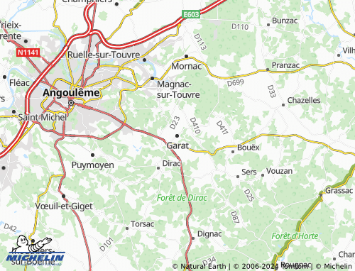 Carte MICHELIN Garat - ViaMichelin