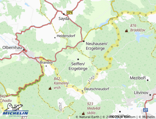 MICHELIN-Landkarte Seiffen/Erzgebirge - ViaMichelin