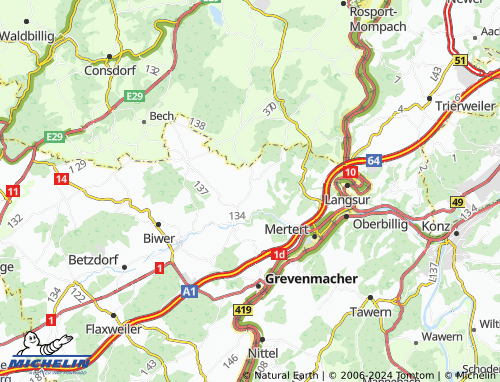 MICHELIN Lellig map - ViaMichelin