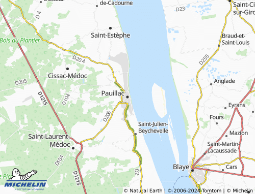 Carte MICHELIN Pauillac - ViaMichelin