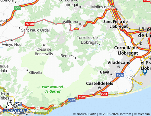 MICHELIN Begues map - ViaMichelin