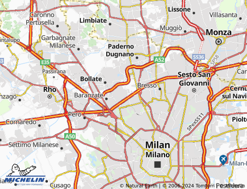 Mappa MICHELIN Novate Milanese - ViaMichelin