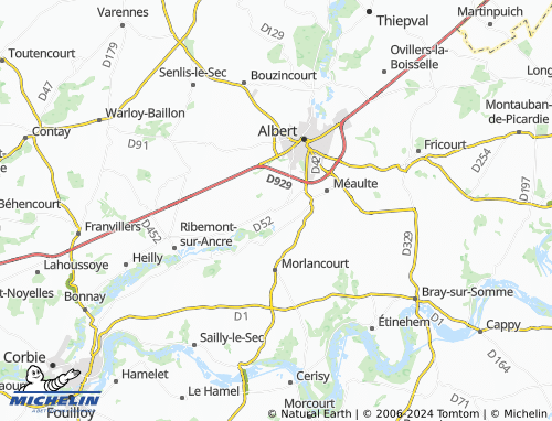 MICHELIN Dernancourt map - ViaMichelin