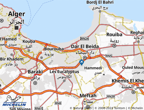 Carte MICHELIN Bab Ezzouar - ViaMichelin