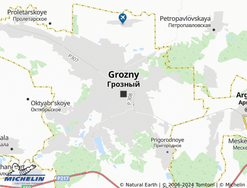 MICHELIN Grozny map - ViaMichelin