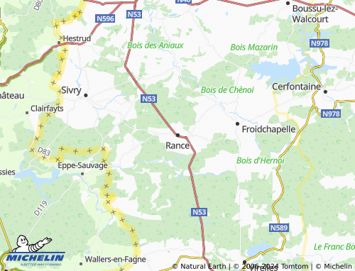 Carte MICHELIN Rance - ViaMichelin