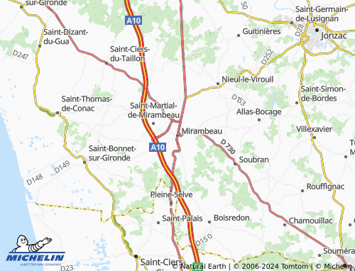 Carte MICHELIN Mirambeau - ViaMichelin