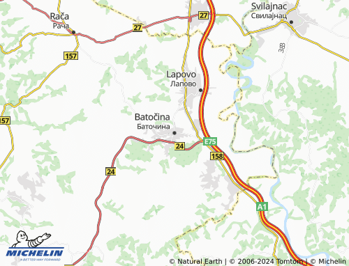 Mapa MICHELIN Batočina - ViaMichelin