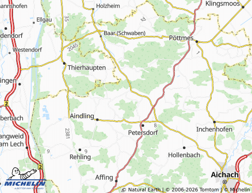 MICHELIN Willprechtszell map - ViaMichelin
