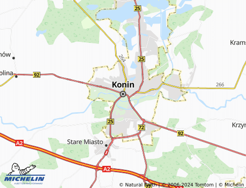 MICHELIN Konin map - ViaMichelin