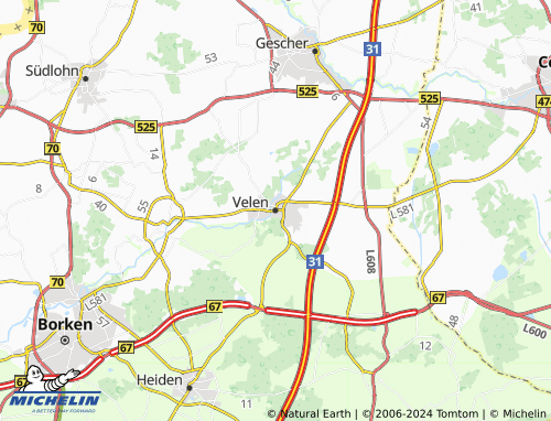 MICHELIN-Landkarte Velen - ViaMichelin