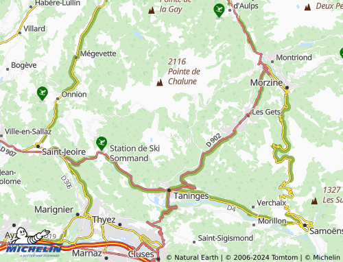 Carte MICHELIN Le Praz de Lys - ViaMichelin