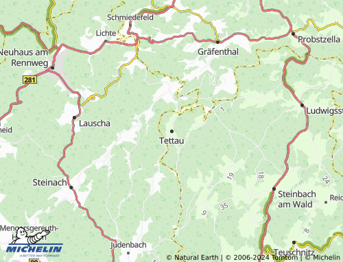 Mapa MICHELIN Tettau - ViaMichelin