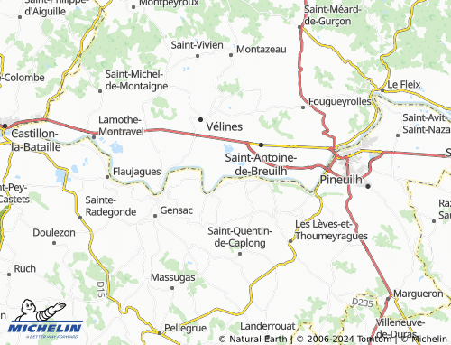 Carte MICHELIN Saint-Aulaye - ViaMichelin