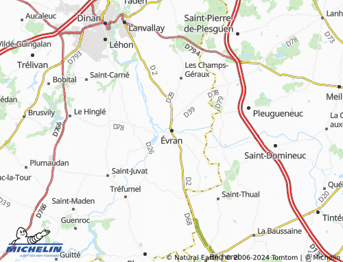 Carte MICHELIN Évran - ViaMichelin