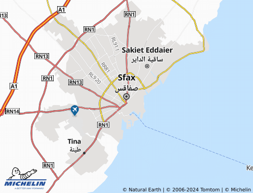 Carte MICHELIN Sfax - ViaMichelin