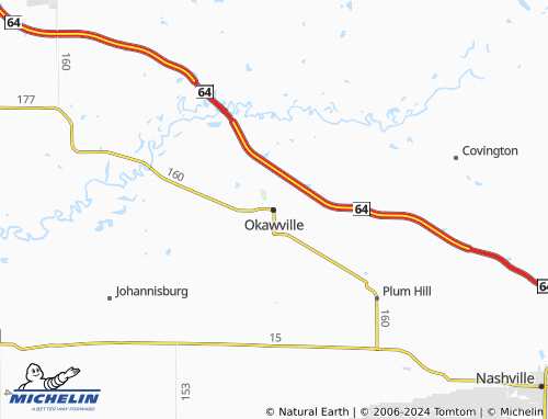 Mapa MICHELIN Okawville - ViaMichelin