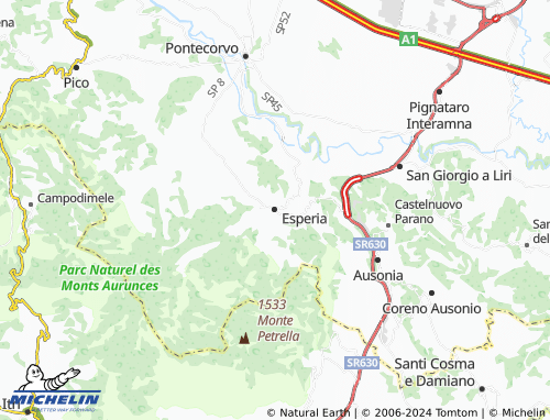 Mappa MICHELIN Esperia - ViaMichelin