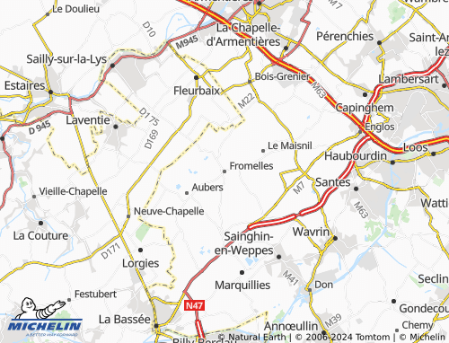 Carte MICHELIN Fromelles - ViaMichelin