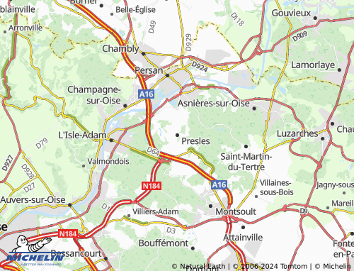 Carte MICHELIN Presles - ViaMichelin