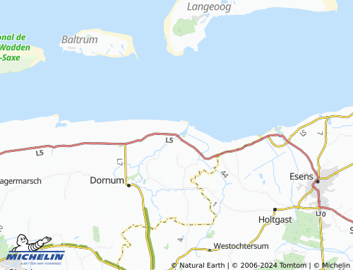 MICHELIN-Landkarte Dornumersiel - ViaMichelin