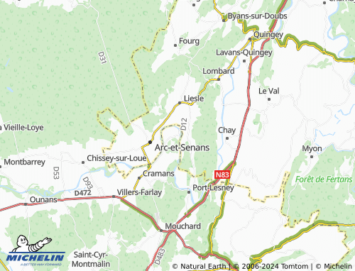 Mapa MICHELIN Champagne-sur-Loue - ViaMichelin