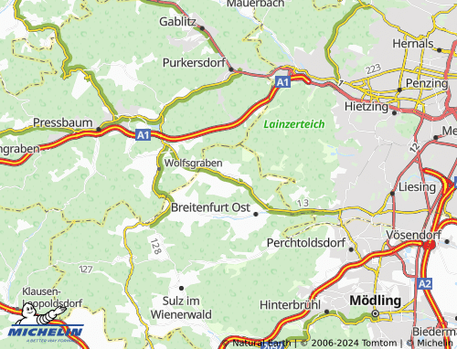 MICHELIN-Landkarte Laab im Walde - ViaMichelin