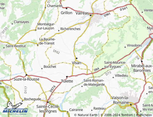 Carte MICHELIN Visan - ViaMichelin