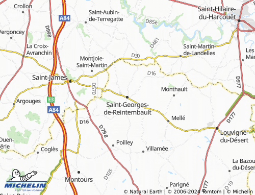Carte MICHELIN Saint-Georges-de-Reintembault - ViaMichelin