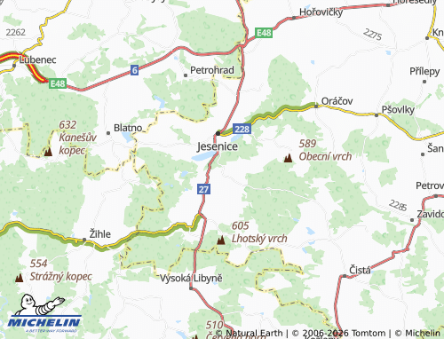 MICHELIN Drahouš map - ViaMichelin