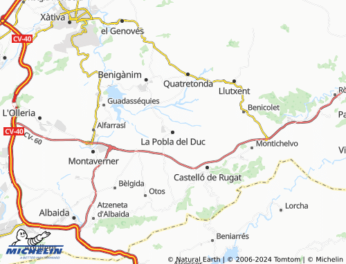 Mapa MICHELIN La Pobla del Duc - ViaMichelin